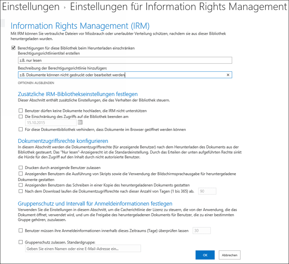 Information Rights Management (IRM) - SharePoint